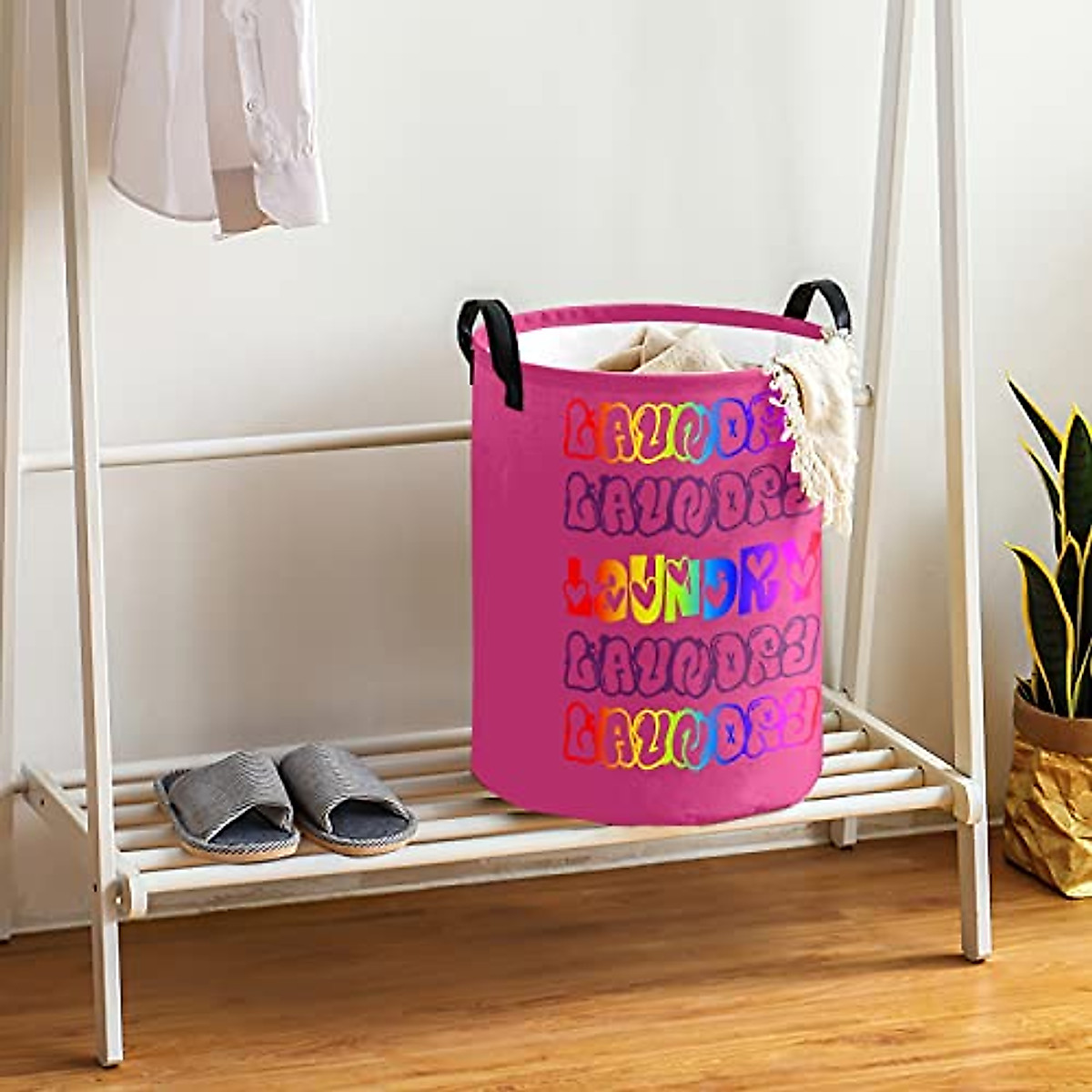 Customized Name Laundry With Personalized Text Dirty Clothes Basket Hamper for Bedroom Livingroom Boy Girls Family