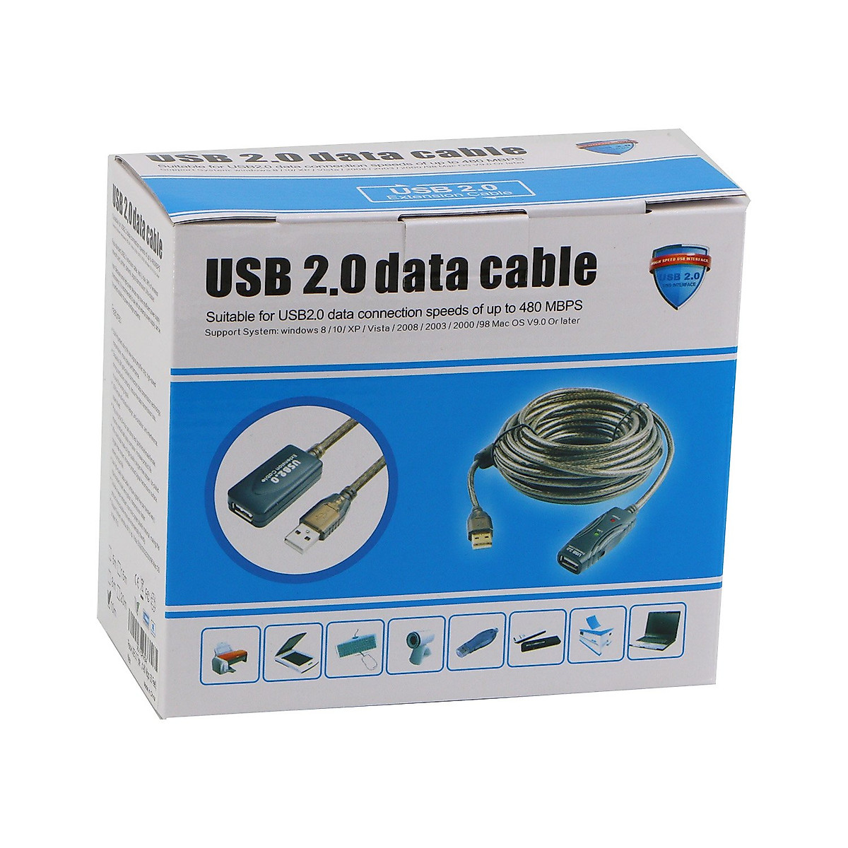 PASOW USB 2.0 A Male to A Female Extension Cable High Speed 480 Mbps (50 Feet(15m))