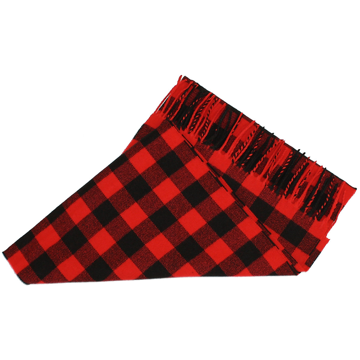 Ted and Jack - Jack's Classic Cashmere Feel Buffalo Check Scarf in Black and Red