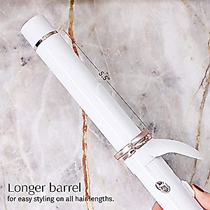 T3 CurlWrap 1.25" Automatic Rotating Curling Iron with Long Barrel, 2 Timer Settings, 9 Heat Settings, Auto-Rotating Ceramic Barrel and Ion Generator for Fast, Easy Curls and Waves on All Hair Types