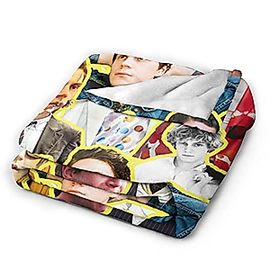 Blanket Evan Peters Soft and Comfortable Warm Fleece Blanket for Sofa, Office Bed car Camp Couch Cozy Plush Throw Blankets Beach Blankets