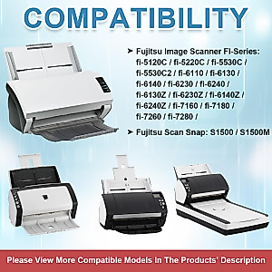 EAGLEGGO 24V 3A 72W AC to DC Adapter Power Supply Replacement for Fujitsu Image Scanner FI-Series fi-6130Z fi-6140Z fi-6230Z fi-6240Z S1500 S1500M AC Power Cord