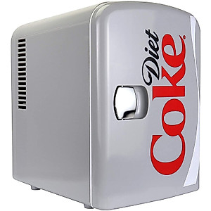 Coca-Cola Diet Coke 4L Portable Cooler/Warmer, Compact Personal Travel Fridge for Snacks Lunch Drinks & Tervis Plastic, Coca-Cola - Diet Coke Tumbler with Wrap and Frosted Lid 16oz, Clear
