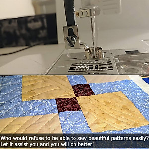 Low Shank Ruler Foot, Free Motion Darning Foot, 1/4 Inch Round Open Toe Quilting Ruler Foot, for Singer, Janome, Viking, Brother, Kenmore Low Shank Machines