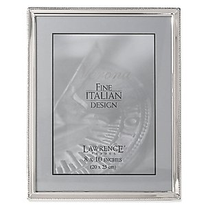 Lawrence Frames Bead Border Design, 8x10, Silver