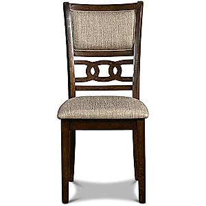 New Classic Furniture Gia 5-Piece Round Dining Table Set, 47-Inch, Cherry