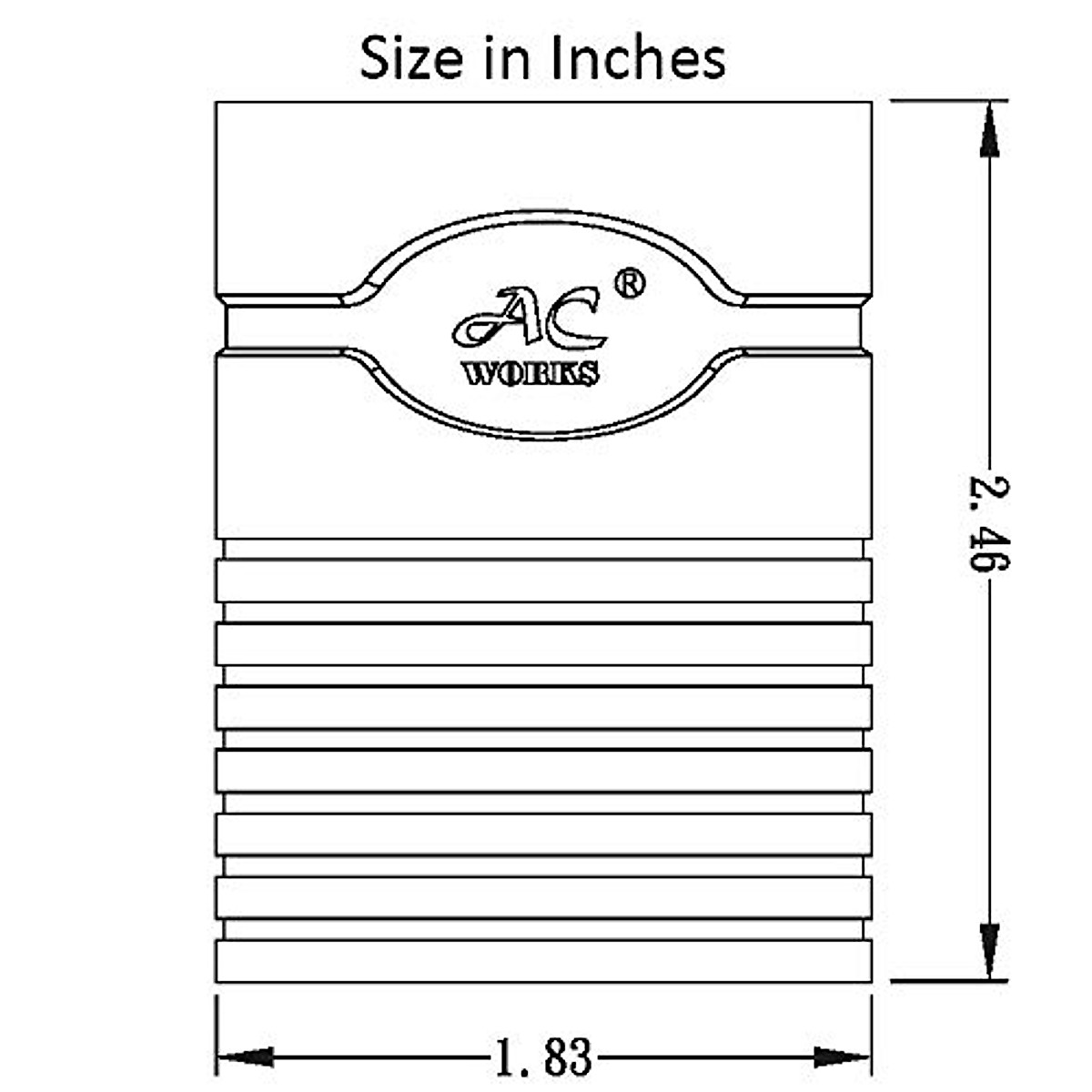 AC WORKS [AD515L1420] 15Amp Household Plug NEMA 5-15P to Generator 4 Prong 20Amp L14-20R (Two hots bridged)