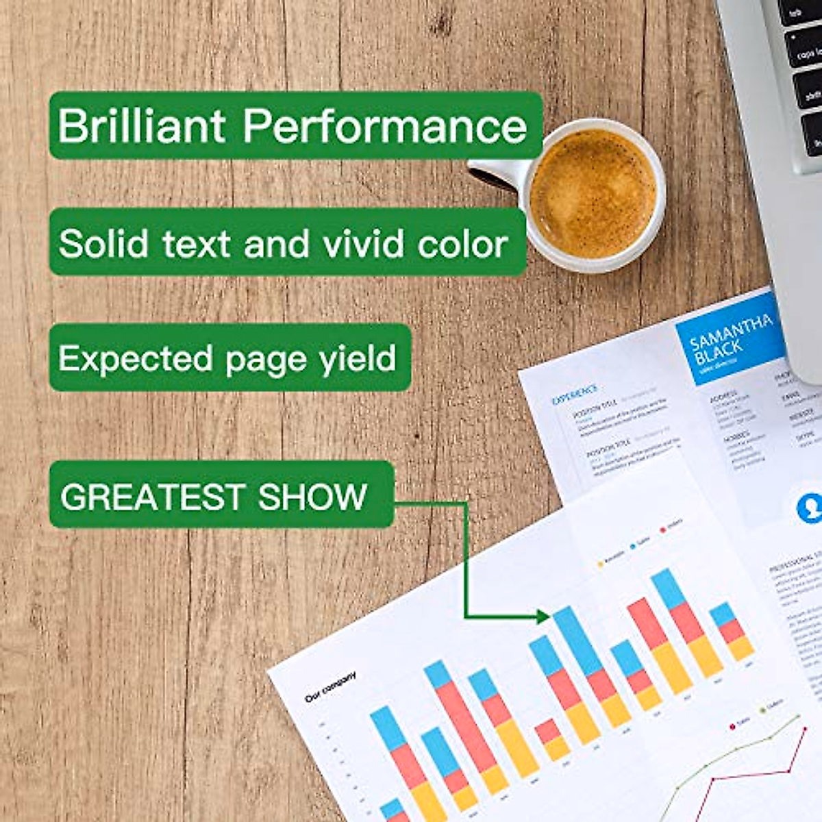 GREENARK Compatible for Canon CLI-36 Color Ink Tank Pixma IP110 IP100 Ink Cartridges Use for Canon Pixma iP110 Pixma iP100 mini260 mini320 Printers, 5 Pack CLI-36 Color Ink Cartridges