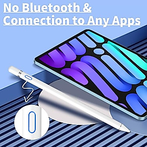 Stylus Pens for Touch Screens, Universal Fine Point iPad Pencil with Magnetic Cap for iPad, iPhone, Android, Tablet and Other Capacitive Touch Screen, Stylus Pen for iPad in Writing (White)