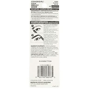 CoverGirl Professional Brow & Eye Makers Brow Shaper & Eyeliner, Midnight Black 500, .06 oz (Pack of 2)