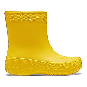 Crocs Unisex Classic Rain Boots, Sunflower, Numeric_7 US Men
