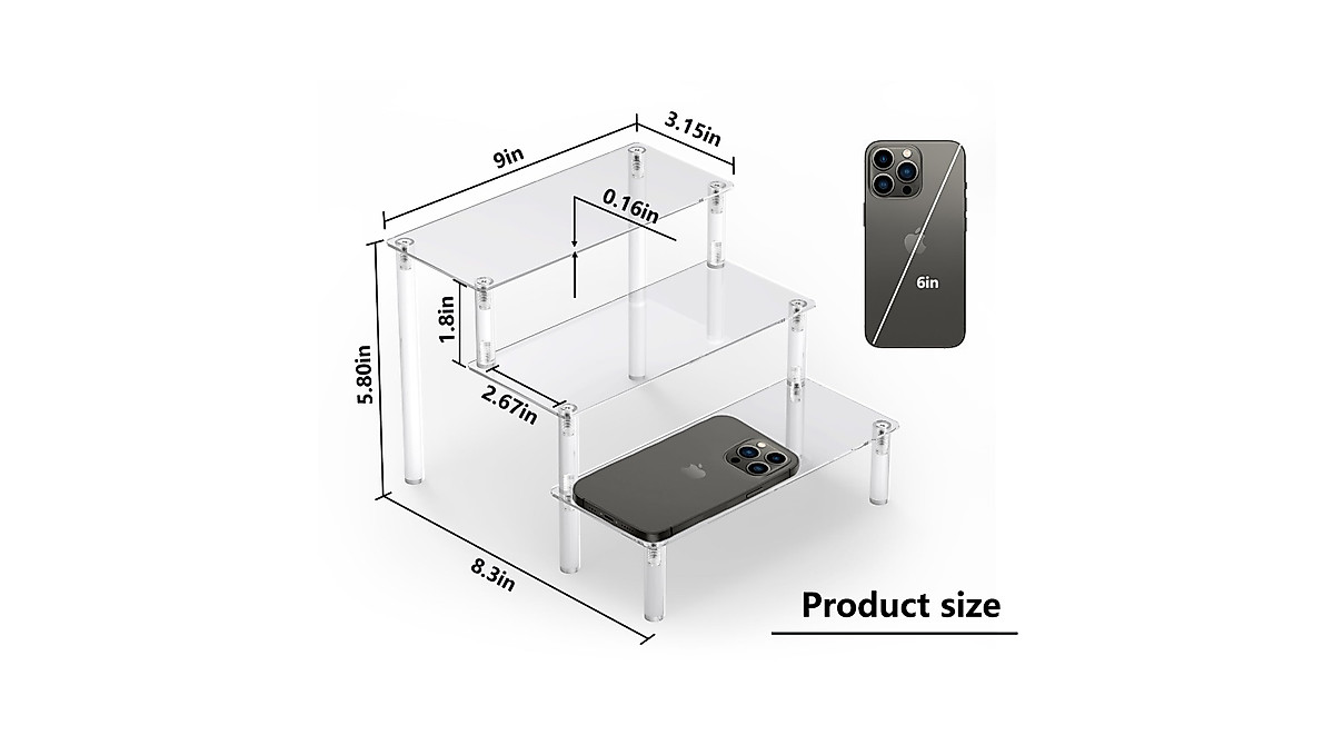 Clear Acrylic Display Risers - Organize with Style