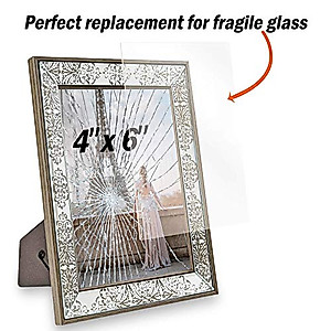 12 Pack 4x6" PET/Plexiglass Sheet 0.05",Bedexut Clear Plastic Panels for Crafting Projects,Cricut Cutting,Replacement Picture Frame Glass.Make Special Acrylic Signs for Festival, Party, Office.