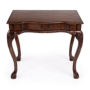BOWERY HILL Wood Traditional Writing Desk in Vintage Oak Finish