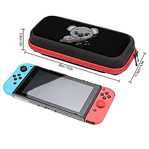 Cute Koala Switch Carrying Case Protective Hard Shell Portable Travel Pouch with 20 Game Cartridge