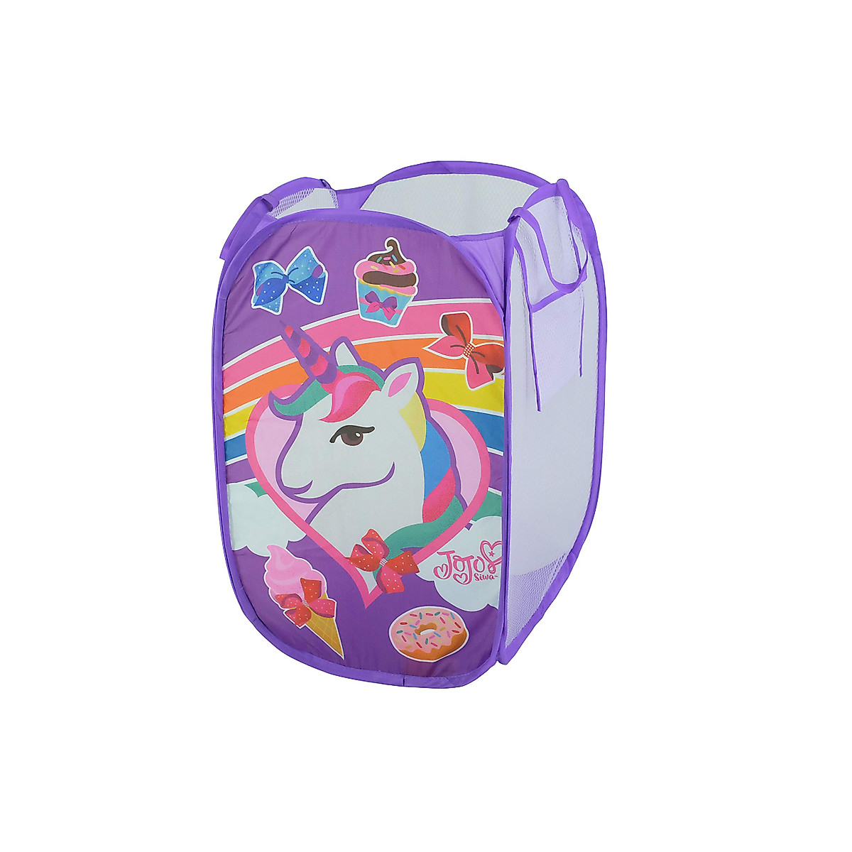 Idea Nuova JoJo Siwa 5 Piece Storage Set Including Collapsible Trunk, 2 Storage Cubes, 1 Sequin Storage Cube and 1 Pop Up Hamper