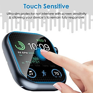 UniqueMe 6 Pack for Apple Watch Screen Protector 44mm, Apple Watch SE Series 6/5/4 Screen Protector [Upgrade Flexible Film] Anti-Scratch [Non-Bubbles] Soft HD TPU Clear Film for iWatch 44mm