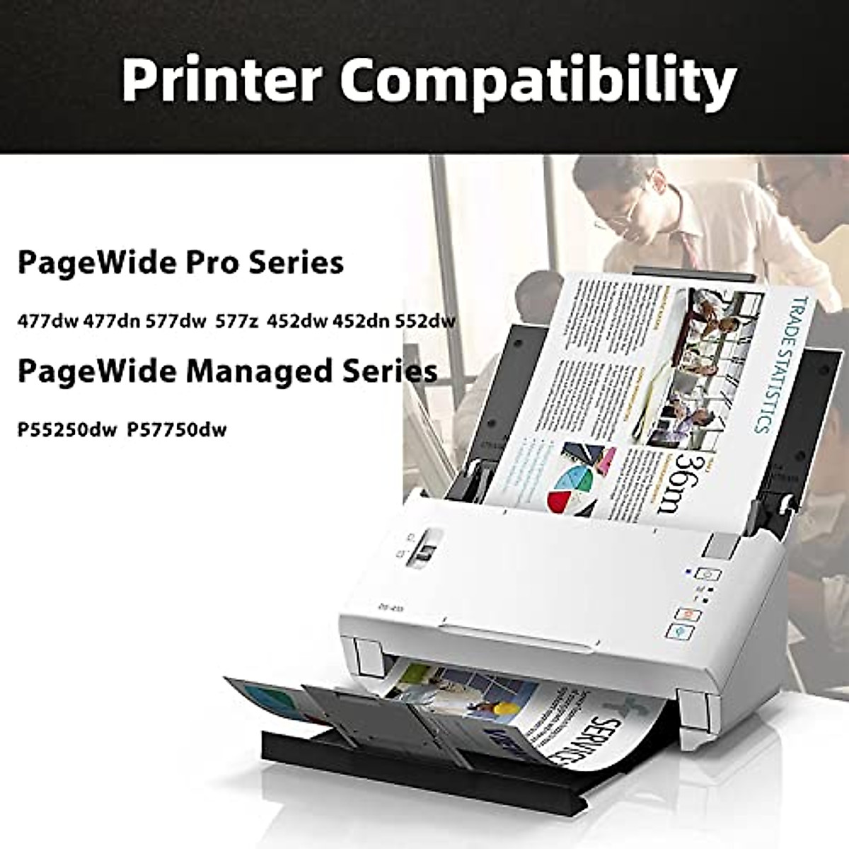 KAMOINC Ink Compatible Ink Cartridge Replacement for HP 972XL 972(4 Pack Combo) to use with PageWide Pro 477dw 577dw 452dw 477dn 452dn 577z 552dw P55250dw Printers (1Black & 1Cyan 1Magenta1Yellow)