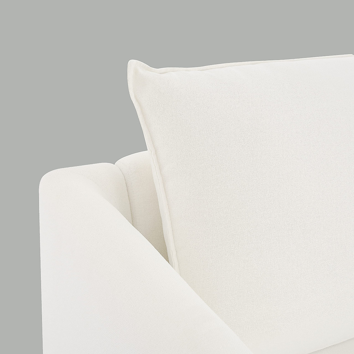 Naomi Home Modular Sofa Middle Module with Storage Accent Armless Chair for Modular Sofa Customizable Sectional Sofa Couch Accent Armless Chair, Linen, White Down