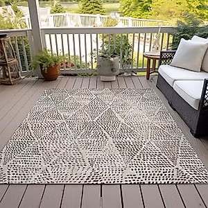 Addison Rugs Chantille ACN591 Beige 10' x 14' Indoor Outdoor Area Rug, Easy Clean, Machine Washable, Non Shedding, Bedroom, Living Room, Dining Room, Kitchen, Patio Rug