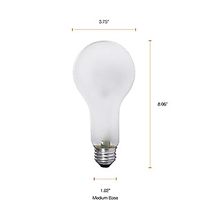 SYLVANIA Incandescent PS30 Utility Light Bulb, 300W, 5760 Lumens, 2850K, Frosted, Medium Base, 130 Volt, Commercial Value Pack - 6 Pack (15738)