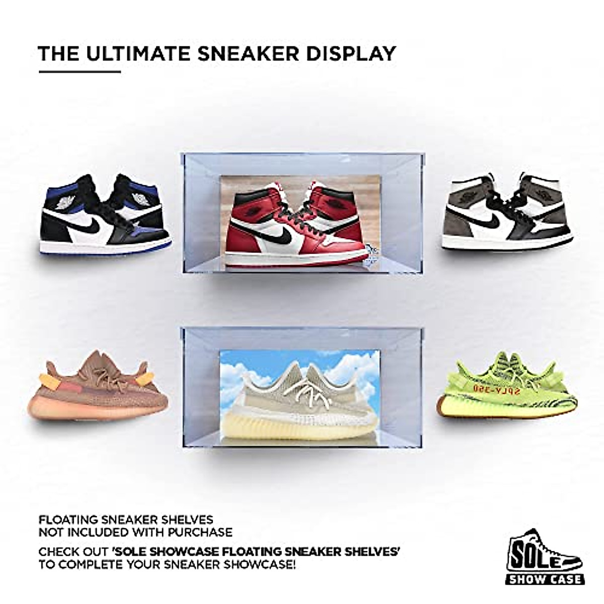 Sole Showcase - Wall Shoe Box Sneaker Display - Shoe Wall Floating Display Box, Sneaker Wall Display Box, Floating Sneaker Display, Shoe Wall Display, Floating Shoe Display