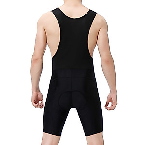 O·HFS Men's Cycling Bib Shorts 3D Padded Bike Shorts –Value and Comfort (Black, XL)