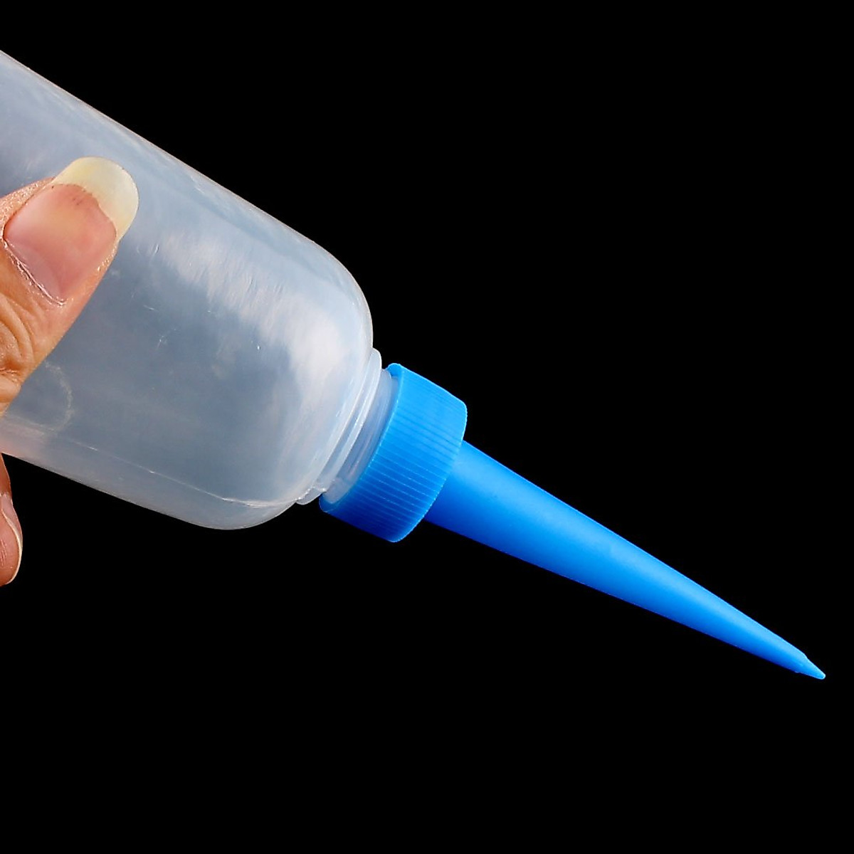 uxcell 150ml Plastic Industry Pointy Nozzle Sewing Machine Oil Squeeze Bottle 3pcs