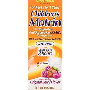 MOTRIN Children's Oral Suspension Dye-Free Berry, 4 oz