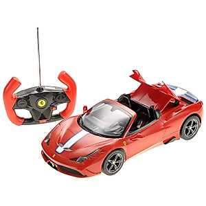 PowerTRC 1:14 Remote Conrol Ferrari 458 Speciale with Functional Convertible Top | RC Electric Hobby Racing Car for Boys, Girls & Adults (Red)