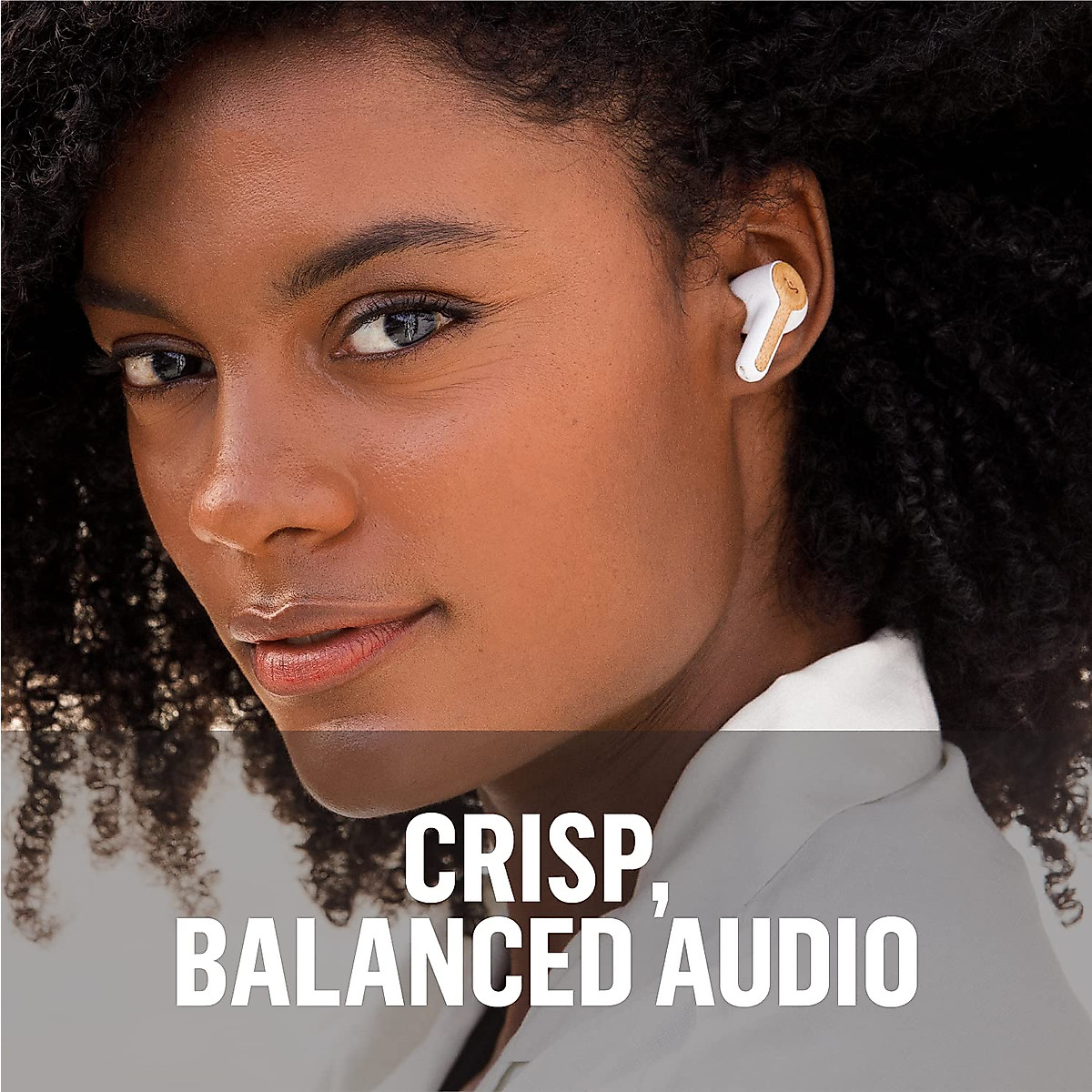 House of Marley Rebel True Wireless Earbuds with Microphone, Bluetooth Connectivity, 8 Hour Battery Life with in-Case Charging, and Sustainable Materials, Cream