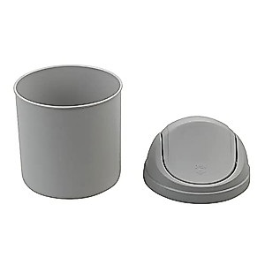 EudokkyNA Mini Desktop Trash Can, Tiny Trash Bin with Lid (Grey)