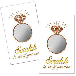 Haizct 50 Pack Diamond Bridal Shower Scratch Off Game Cards for Country Wedding, Bridal Shower, Bridal Lottery Tickets, Wedding Shower Ideas (Scratch to see if you won)