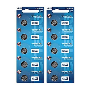 Renata CR1225 Batteries - 3V Lithium Coin Cell 1225 Battery (10 Count)
