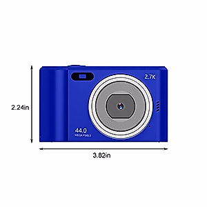 Qonioi New 44 Million Student Digital Camera 2.4 Inch High-Definition Child Student Card Camera 16 Times Digital Zoom Electronic Anti-Shake Face Detection Ideal Gift for Children, Adults