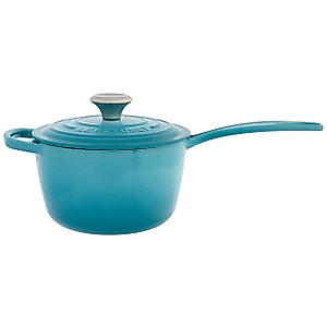 Le Creuset Enameled Cast Iron Signature Saucepan, 1.75 qt., Caribbean