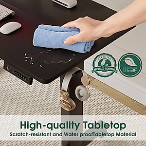 Shahoo Electric Standing Desk 60 Inch, Ergonomic Height Adjustable Table with T-Shaped Metal Bracket Modern Computer Workstations for Home Office, Black, 60 x 24 Inch