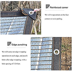 Shade Cloth Shade net Thickened Encrypted 90% Shade Cloth, Sunblock UV-Resistant, with Grommets, for Patio Lawn, Balcony Privacy Sunblock Screen Mesh