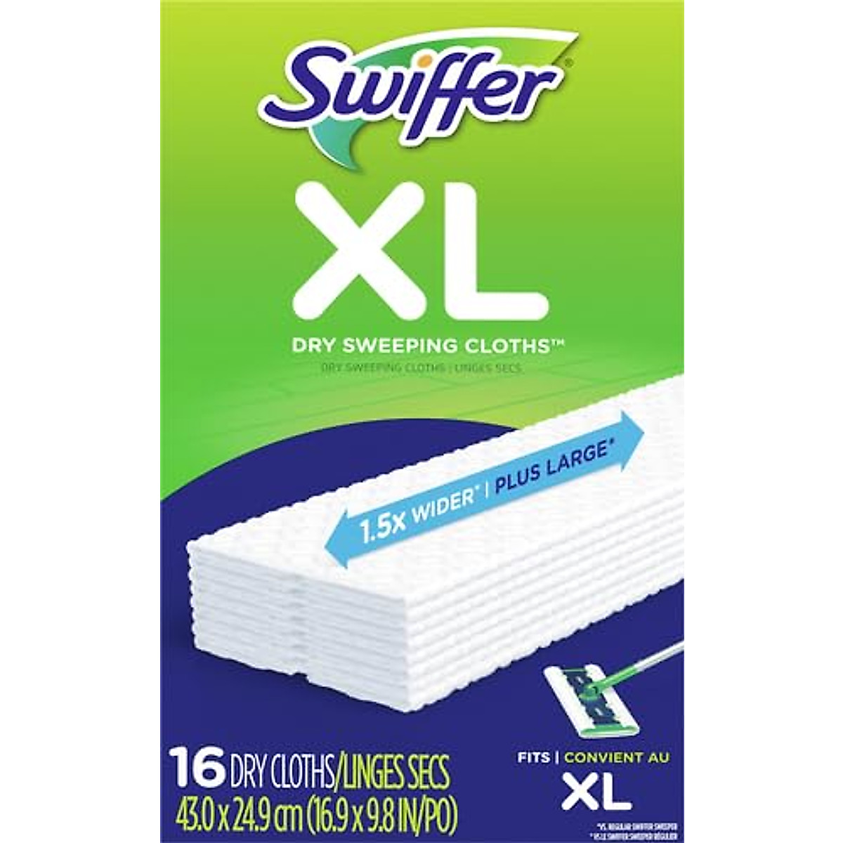 Swiffer Sweeper X-Large Dry Sweeping Cloth Refills Unscented 16 Count