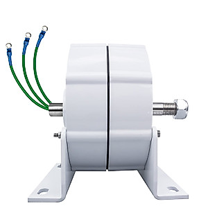 WANGYONGQI 12V 24V 48V 1000W Low Rpm Generator with High Efficient Brushless Alternator for Wind Water Turbine Diesel Engine(White),48v