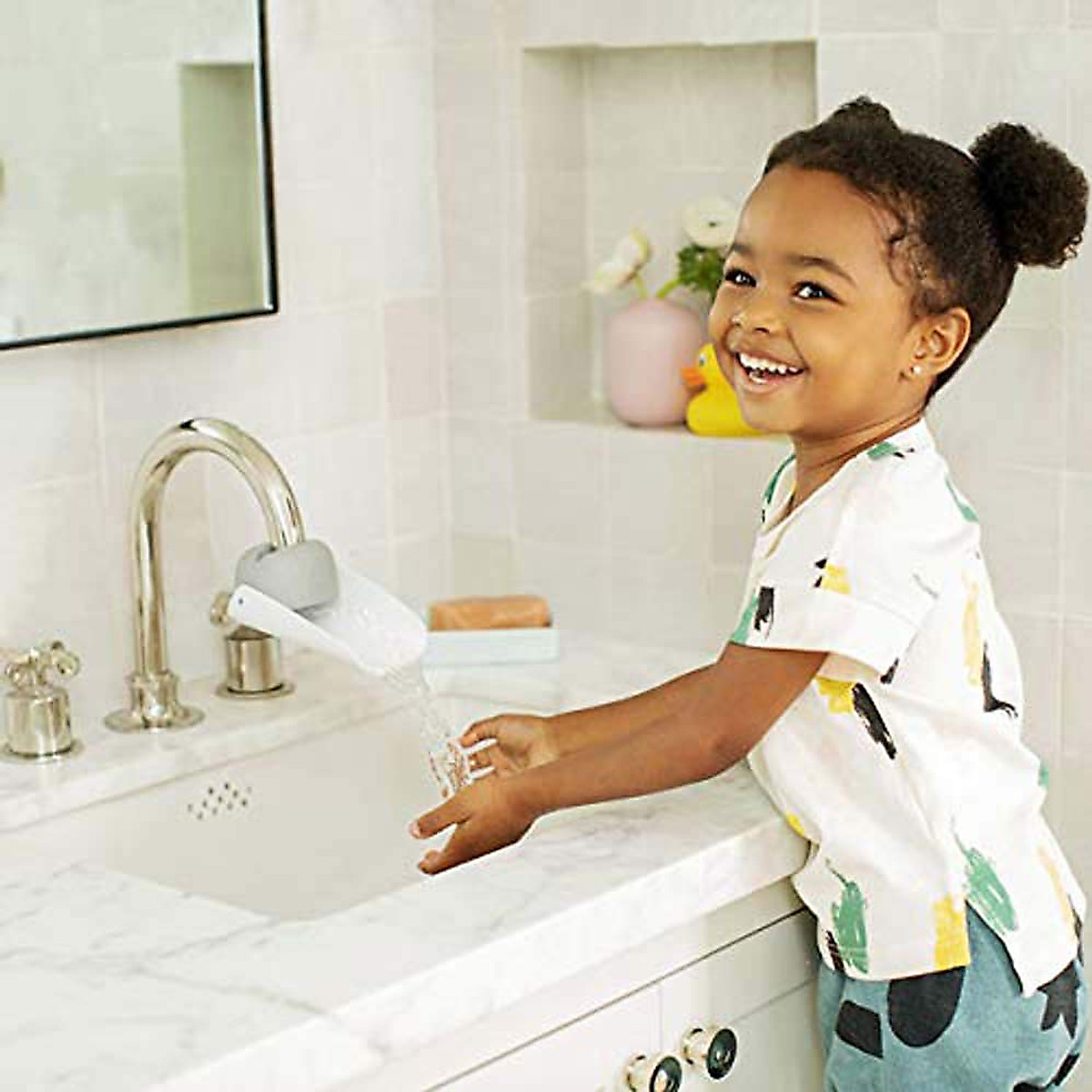 SMILINK Melmlond WOSHI 2 PCS Faucet Extender - Sink Handle Extender, Safe Fun Bathroom Hand-Washing Solution for Kids