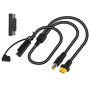 CERRXIAN 0.5m SAE to DC 7909 & XT60 Extension Cable,14 AWG SAE to XT60 Female + DC 8mm Solar Panel Connector Conversion Cable for Battery RV Portable Power Station Solar Generator