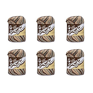 Lily Sugar'N Cream Earth Yarn - 6 Pack of 57g/2oz - Cotton - 4 Medium (Worsted) - 95 Yards - Knitting/Crochet