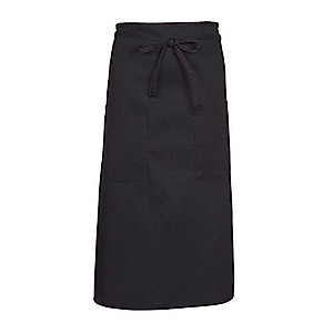 FAME F54 Two Pocket Full Length Bistro Apron - Black (WFA79051BK)