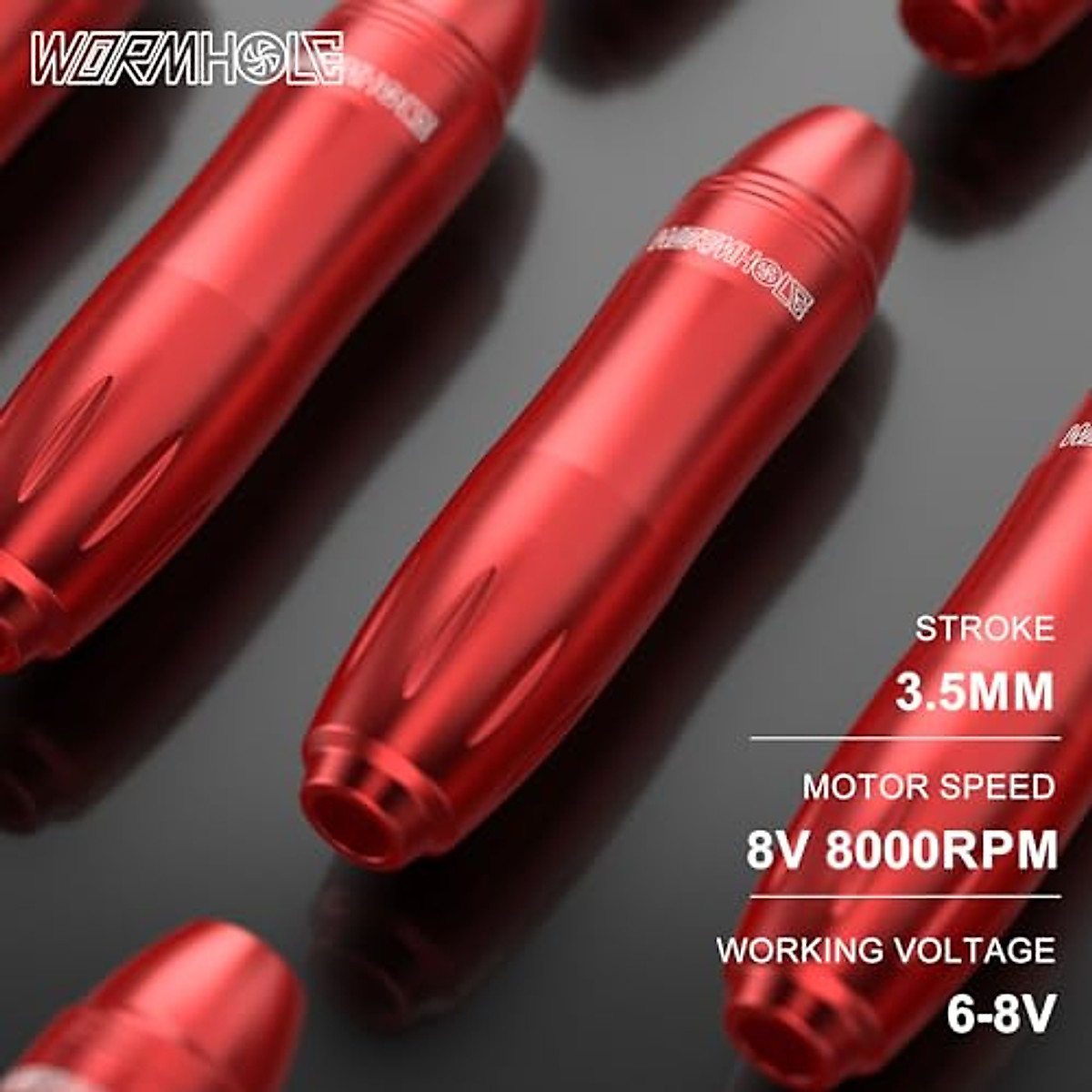 Wormhole Tattoo Pen Kit Rotary Tattoo Machine Kit with Power Supply and Tattoo Cartridge Needles Complete Tattoo Kit for Beginners WTK063