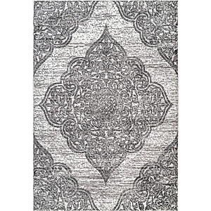 nuLOOM Transitional Floral Jeannette Area Rug, 9x12, Grey
