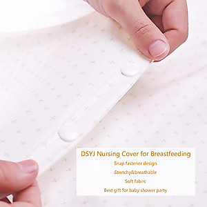 DSYJ Nursing Covers for Breastfeeding Poncho Cover, Soft & Breathable Fabric, 360° Full Privacy Universal Fit Multi Use 8-in-1 for Baby Car Seat Cocoon Feeding Canopy White