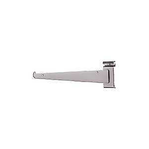 SSWBasics 12 inch Chrome Metal Shelf Bracket for Wire Grid - Pack of 5