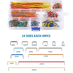 DIANN 560pcs Jumper Wire Kit with Breadboard Wire Multicolored Jumper Wires 40pin M-F, 40pin M-M, 40pin F-F