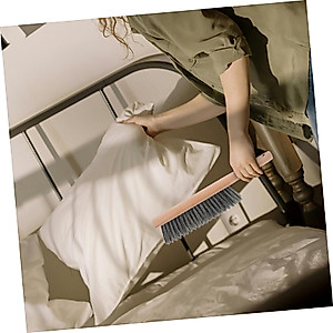 Hohopeti Long Handle Bed Brush Window Electric Scrubber Household Brush Cleaning Scrub Brushes Damp Electric Scrubbing Brush Silicon Broom with Dustpan Sweeper Kitchen Wood